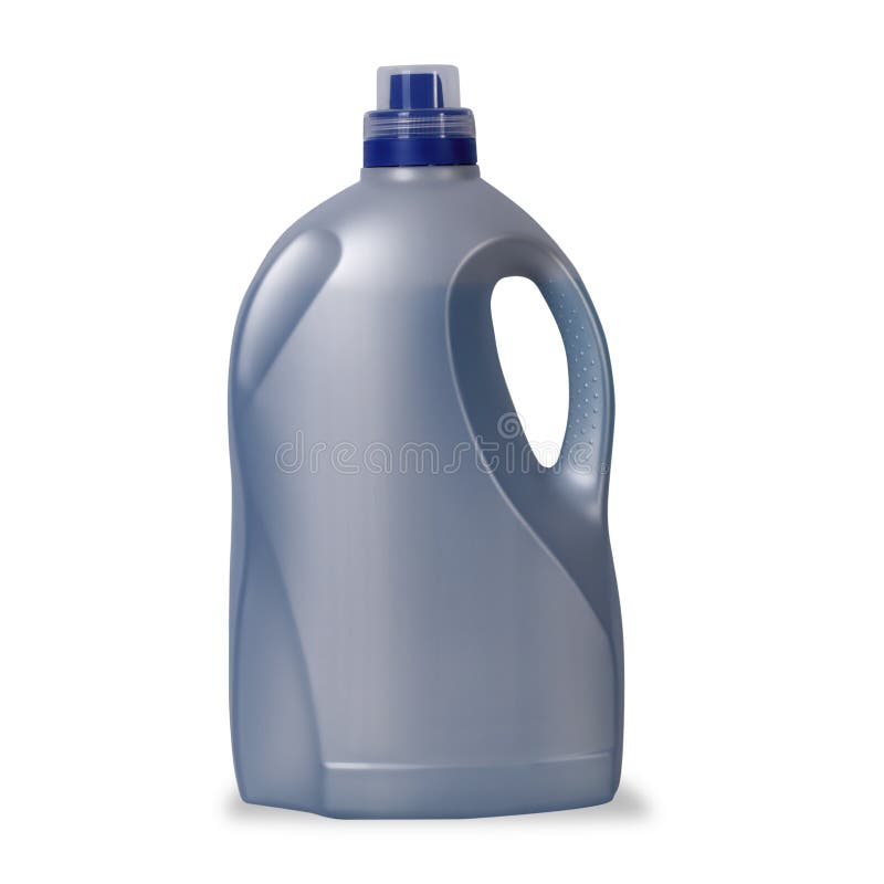 Gray Large Plastic Bottle for Liquid Laundry Detergent Isolated on ...