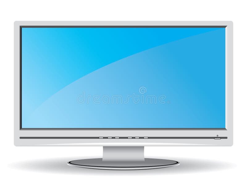 Modern computer monitor stock illustration. Illustration of black ...