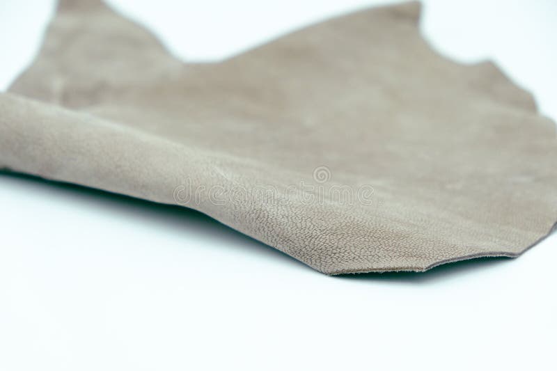 Gray Leather is Folded on a White Background Stock Image - Image of ...