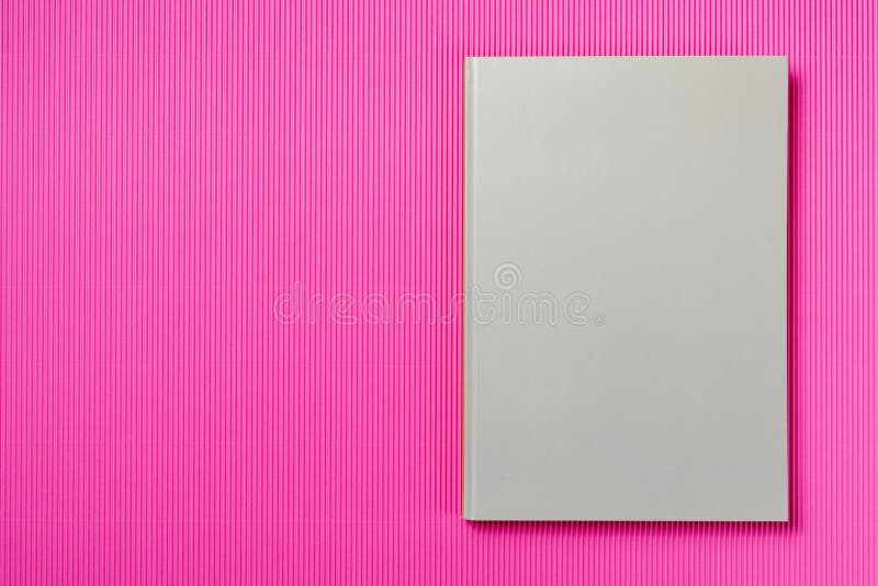 Gray Leather Notebook on a Pink Background Stock Photo - Image of ...