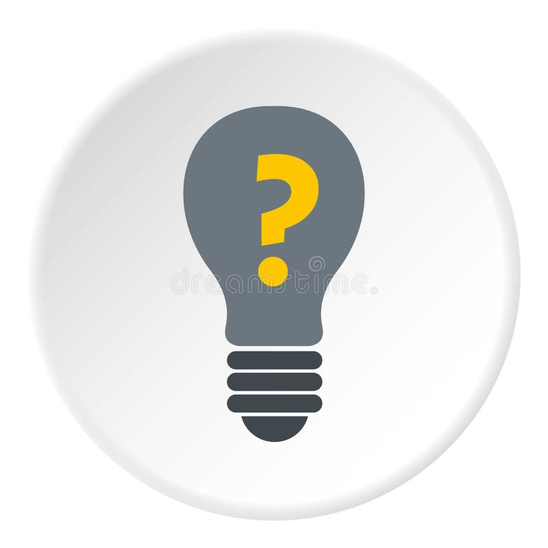 Gray Light Bulb with Question Mark Inside Icon Stock Vector ...