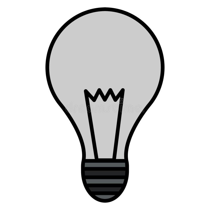 Gray Light Bulb on a White Background. Vector Illustration Stock Vector ...