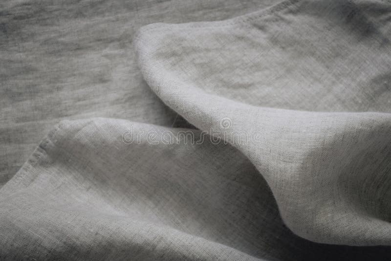 Gray Linen Fabric Texture Background. Natural Linen Bedding Background ...