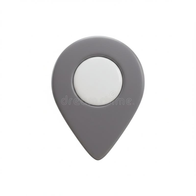 Gray Location Pin Icon Modern Design Element Simple Minimalist ...