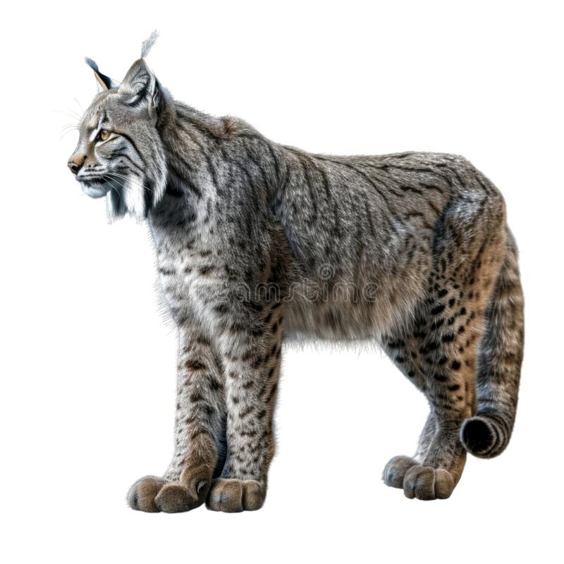 A Gray Lynx Standing stock photo. Illustration of nose - 331909210