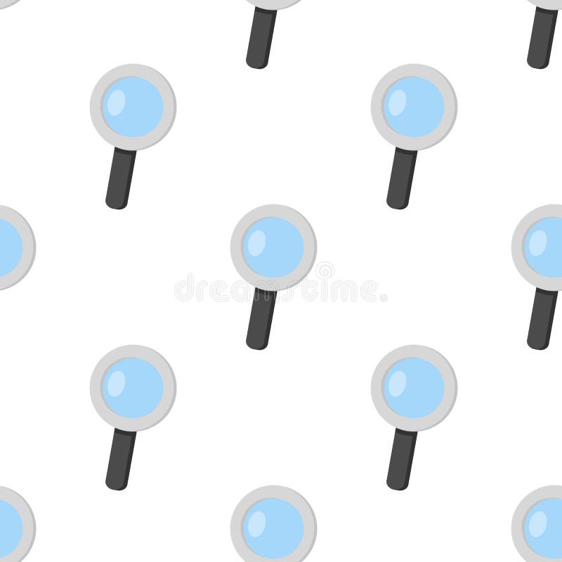 Gray Magnifying Glass Seamless Pattern Stock Vector - Illustration of ...