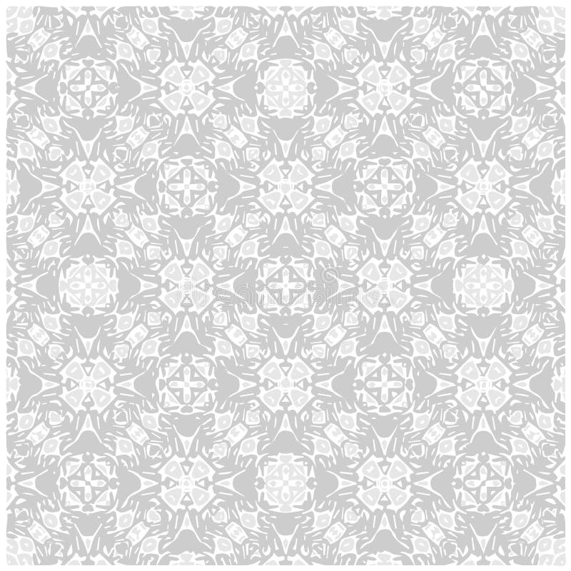 Gray Mandala or Ikat Wallpaper Pattern Stock Vector - Illustration of ...