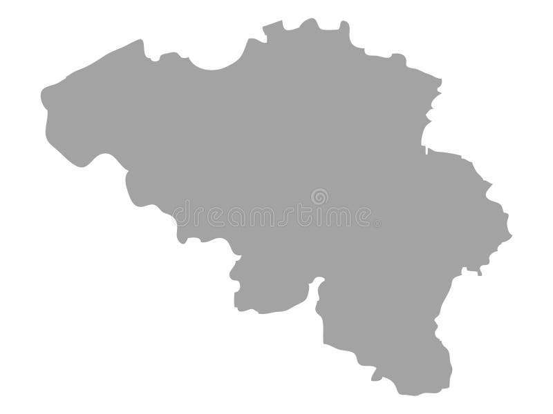 Gray Map of Benelux Added Distance between Countries Stock Vector ...