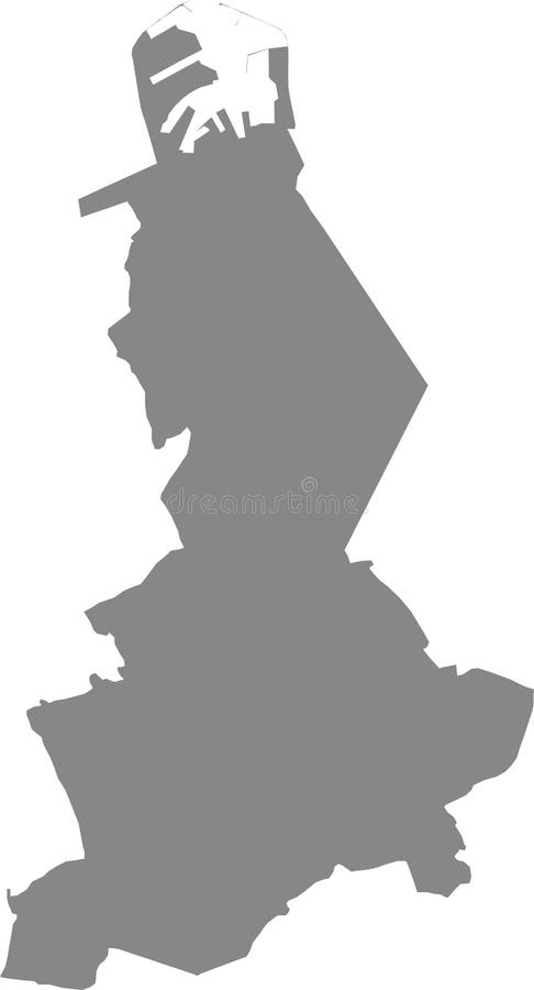 Gray Map of BRUGES, BELGIUM Stock Vector - Illustration of positioning ...