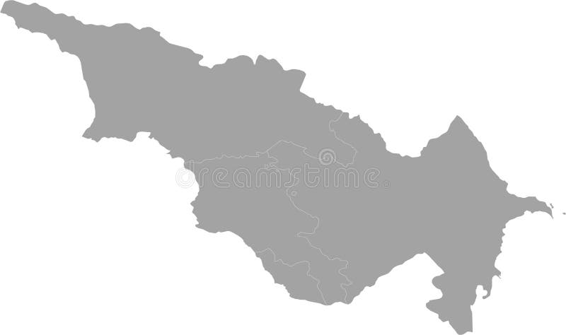 Gray Map of Caucasus Countries Stock Vector - Illustration of design ...