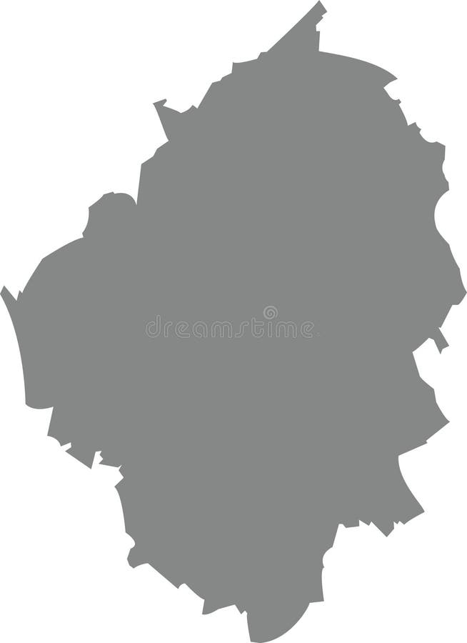 Gray Map of CHARLEROI, BELGIUM Stock Vector - Illustration of city ...
