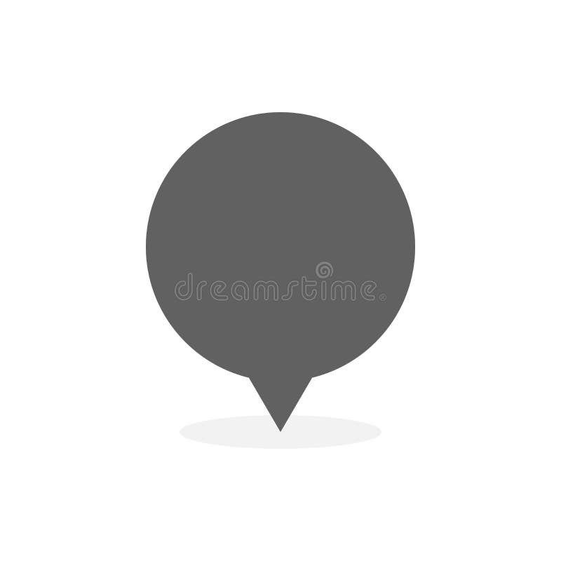 Gray Map Marker and Pin Illustration Stock Illustration - Illustration ...