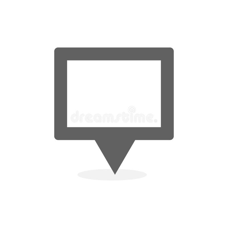 Gray Map Marker and Pin Illustration Stock Illustration - Illustration ...