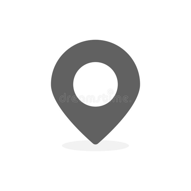 Gray Map Marker and Pin Illustration Stock Illustration - Illustration ...