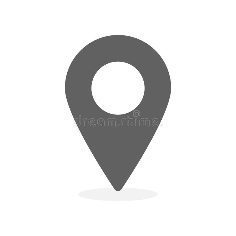Gray Map Marker and Pin Illustration Stock Illustration - Illustration ...