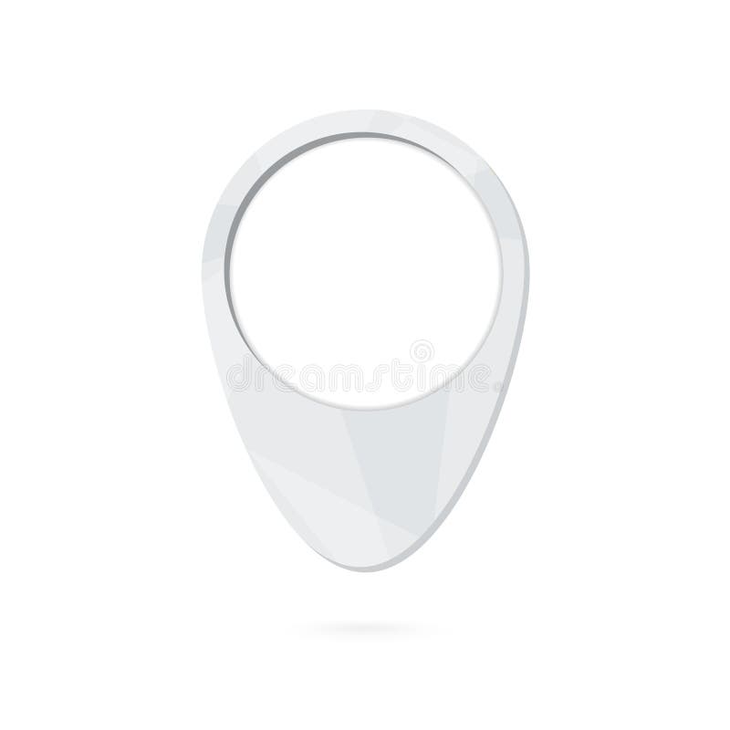 Gray Map Point Symbol. Map Marker with Shadow Stock Vector ...