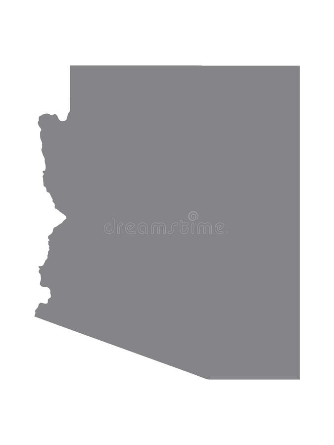 Gray Map of the USA State of Arizona Stock Vector - Illustration of ...