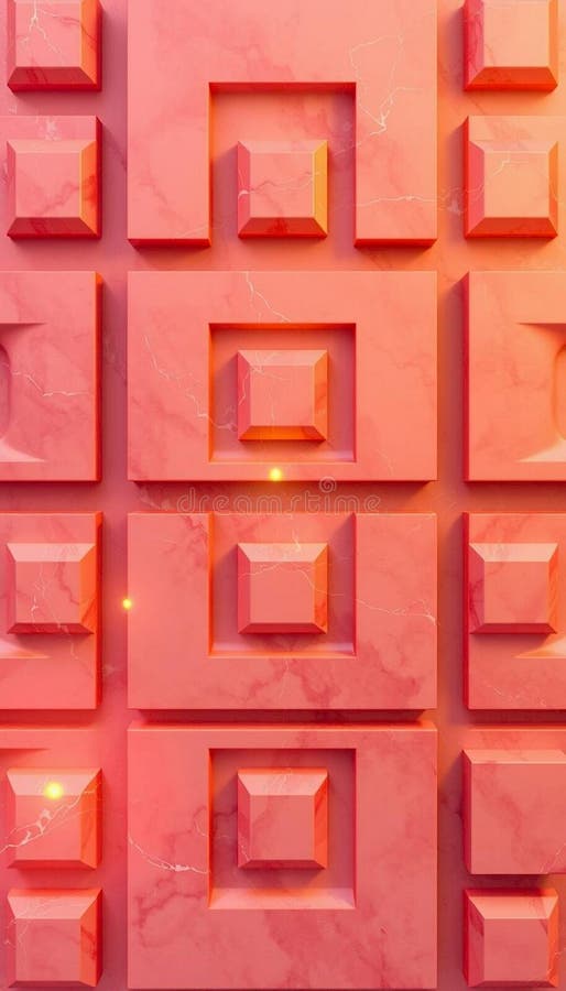 Gray Marble Squares with Red Glowing Outlines Stock Image - Image of ...