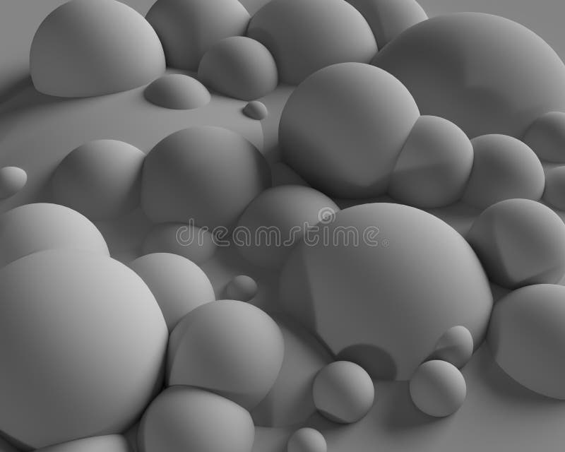 Gray Matte Bubbles. Texture. 3d Illustration. Stock Illustration ...