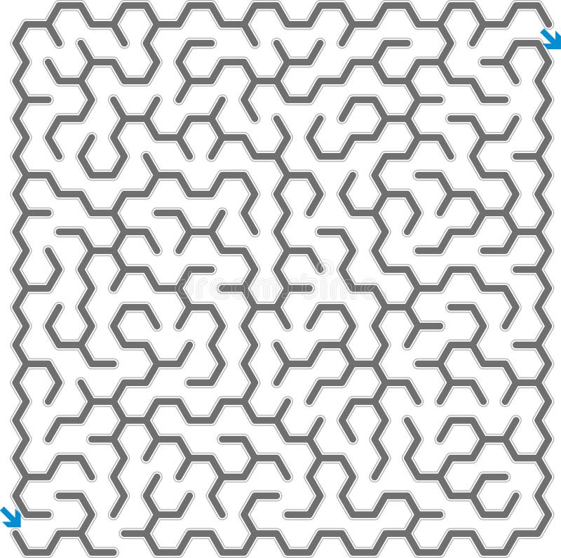 Gray maze stock vector. Illustration of exit, curves - 16911396