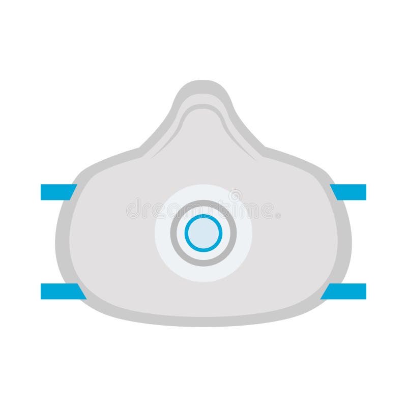 Gray Medical Mask Protection Accessory with Filter Stock Vector ...