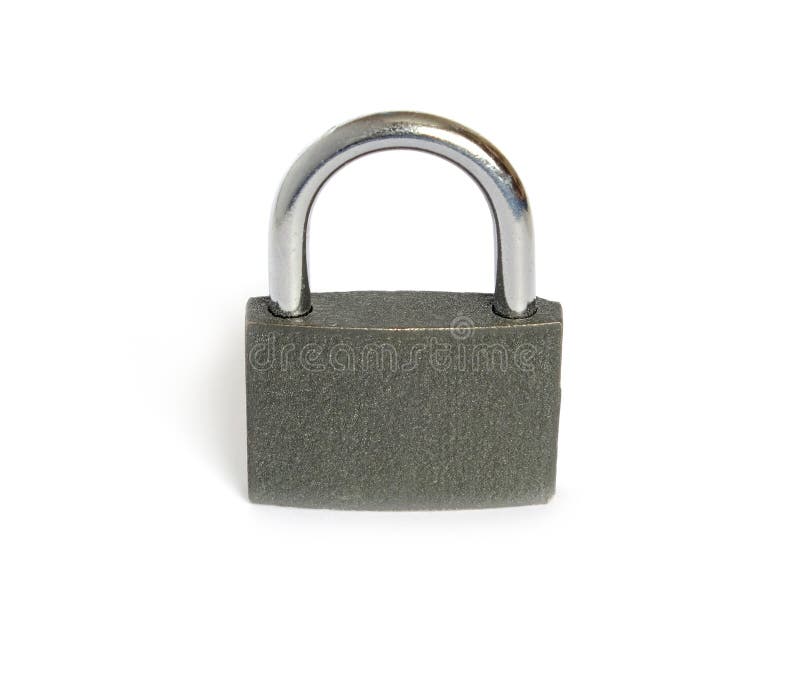 Gray Metal Pent Padlock Isolated Closeup Stock Photo - Image of ...