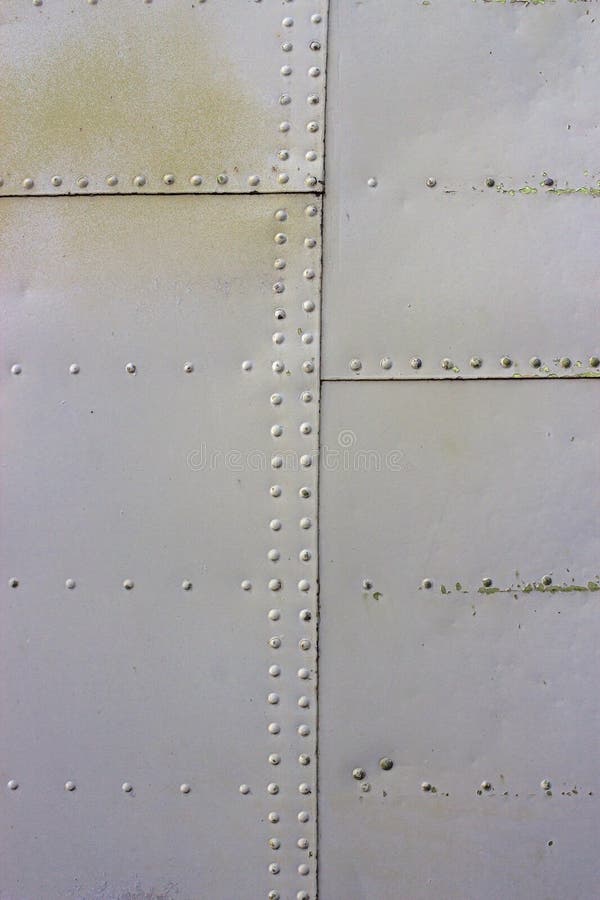 Gray Metal Wall Texture with Seams and Rivets Stock Image - Image of ...