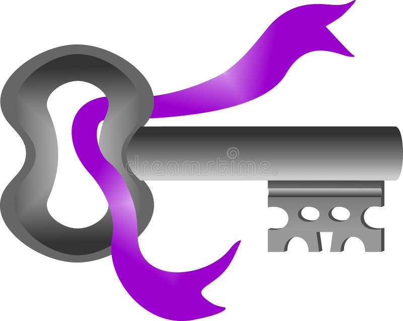 Gray metallic key stock vector. Illustration of braid - 8358290