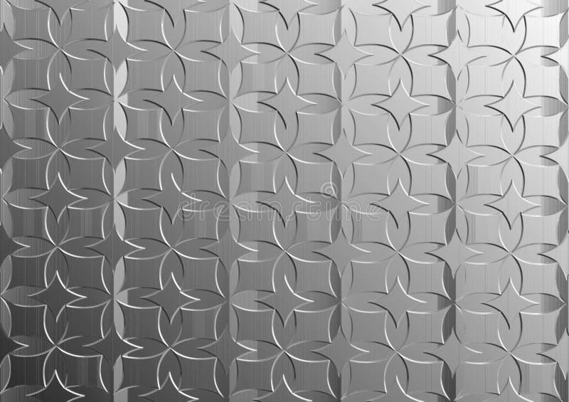 Gray Metallic Texture Background, Abstract Geometric Pattern ...