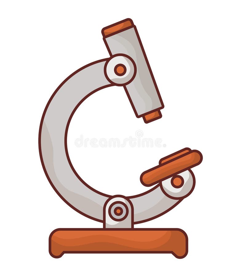 Gray Microscope Icon on a White Background Stock Illustration ...