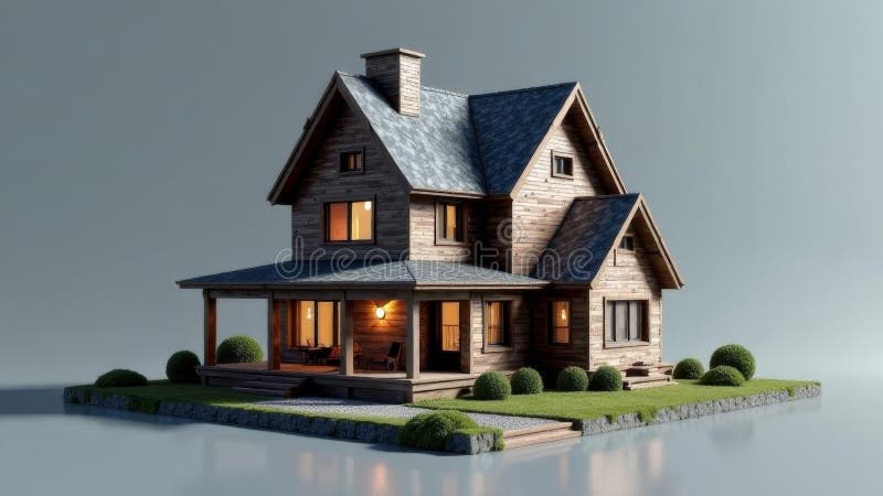 Gray Model Two Story Comfortable House Table Stock Photos - Free ...