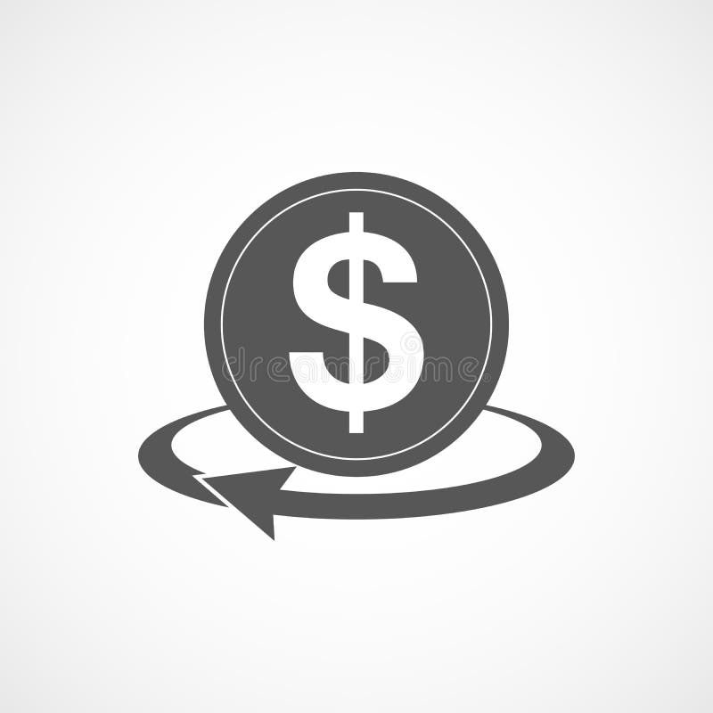 Gray Money Transfer Icon. Vector Illustration Stock Illustration ...