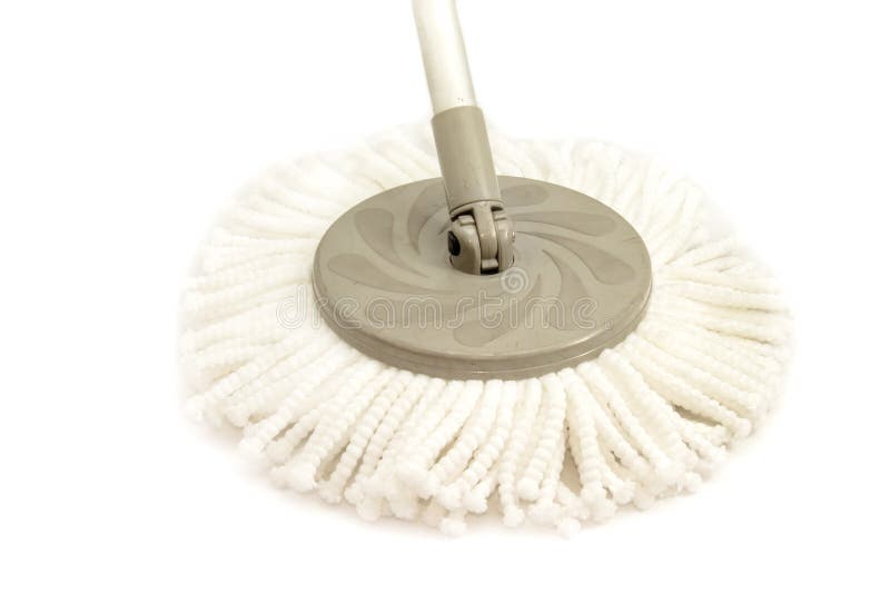 Gray Mop on White Background Stock Photo - Image of modern, disinfect ...