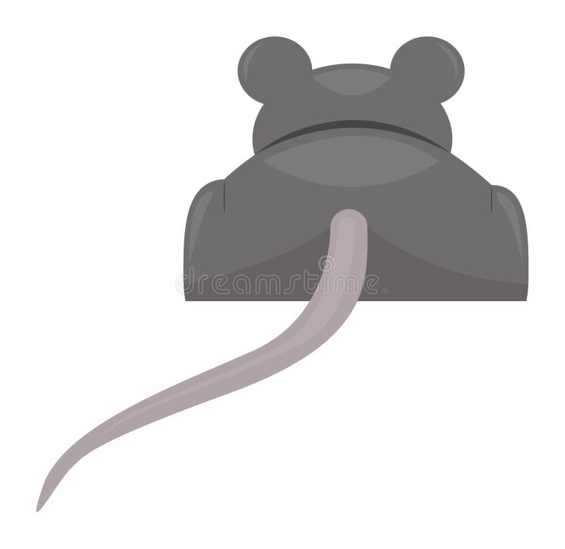 Mouse from Back stock vector. Illustration of animal - 44156428