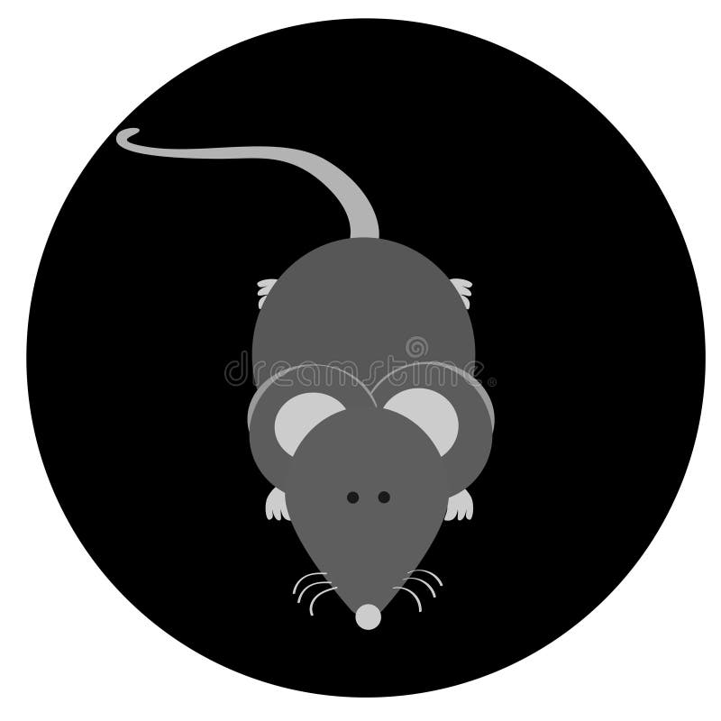 Gray Mouse Icon. Wild Gray Animal Rodent. Stock Illustration ...
