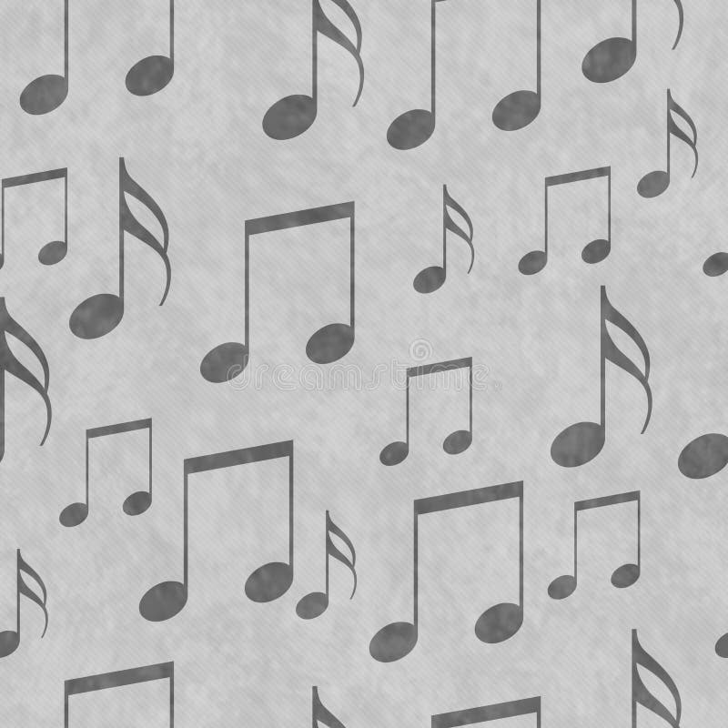 Gray Music Notes Tile Pattern Herhaalt Achtergrond Stock Illustratie ...