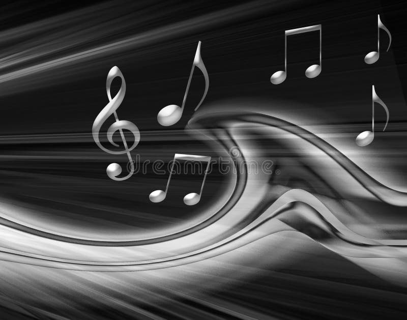 Gray Musical Background stock illustration. Illustration of notes - 4372048
