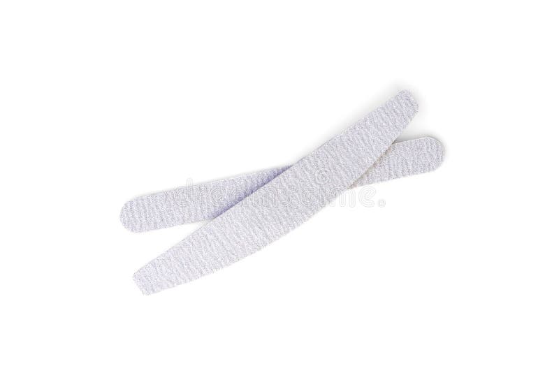 Gray Nail File with Different Abrasive Isolated on White Background ...