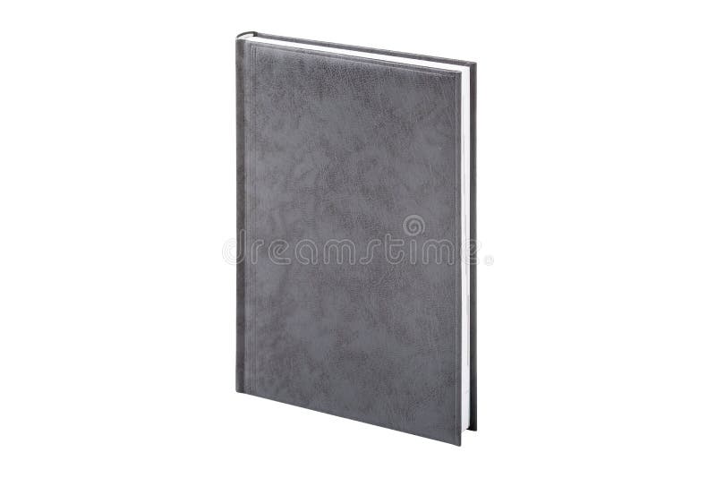 Gray Notebook Diary, Standing Position, on White Isolated Background ...