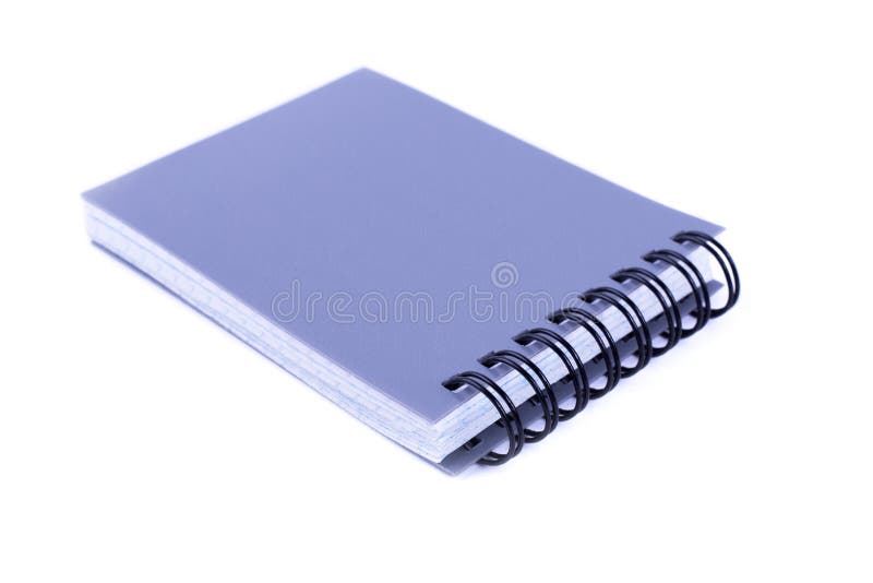 Gray Notebook on White Background Stock Photo - Image of blank ...