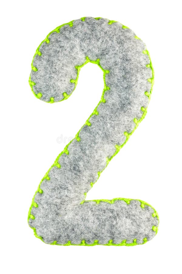 Gray Number Two Isolated Fait Main Sur Le Blanc Illustration Stock ...
