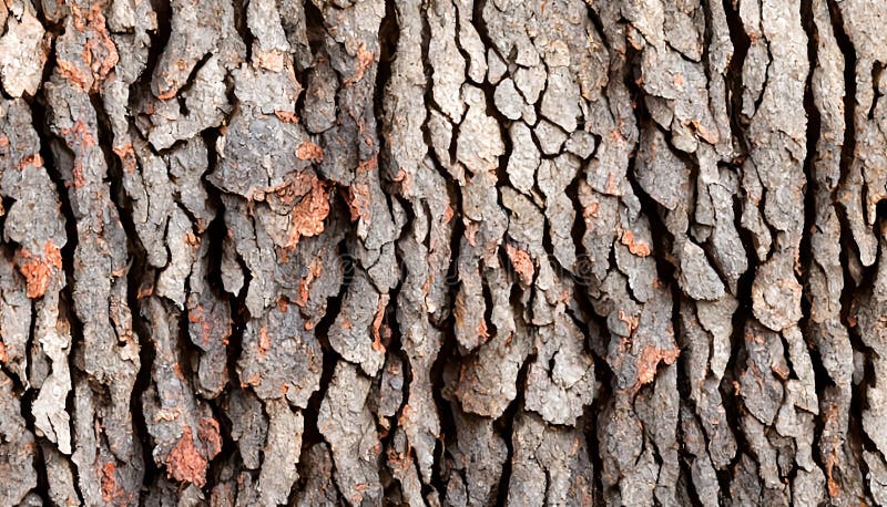 Gray Oak Bark Background with Cracked Texture. Created with Generative ...