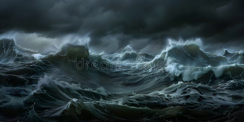 A gray ocean with a storm stock image. Image of meteorology - 324353761