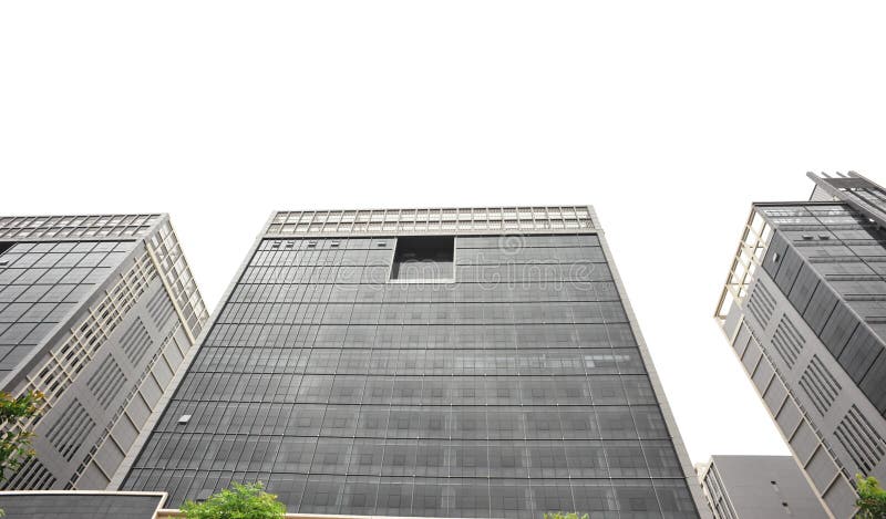 Gray office buildings stock image. Image of green, park - 25003149