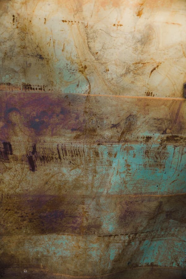 Old Iron Sheets with Colored Paint and Rust Stock Image - Image of ...