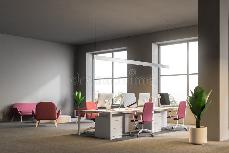 Open Plan Office Space View Stock Illustrations – 433 Open Plan Office ...