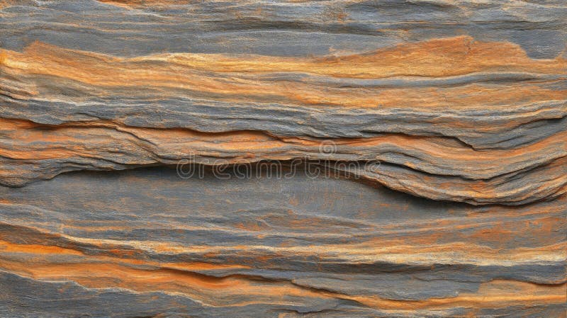 Gray and Orange Layered Rock Formation Texture Stock Illustration ...