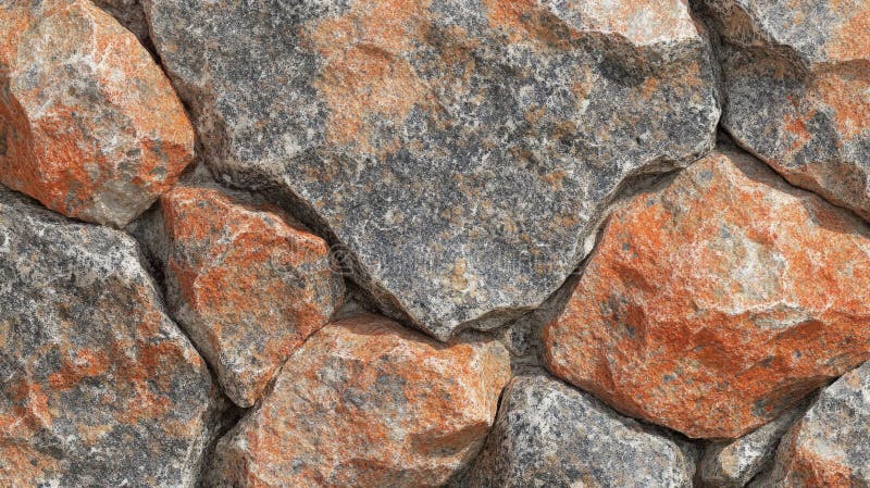 Gray and Orange Rough Rock Wall Texture Stock Illustration ...