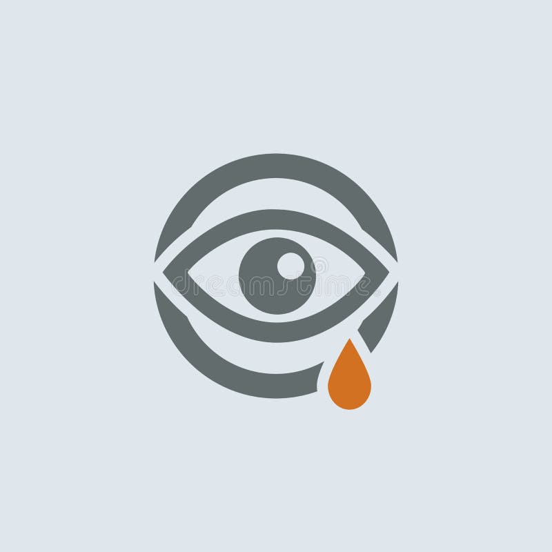 Gray-orange Running Eye Round Icon Stock Vector - Illustration of ...