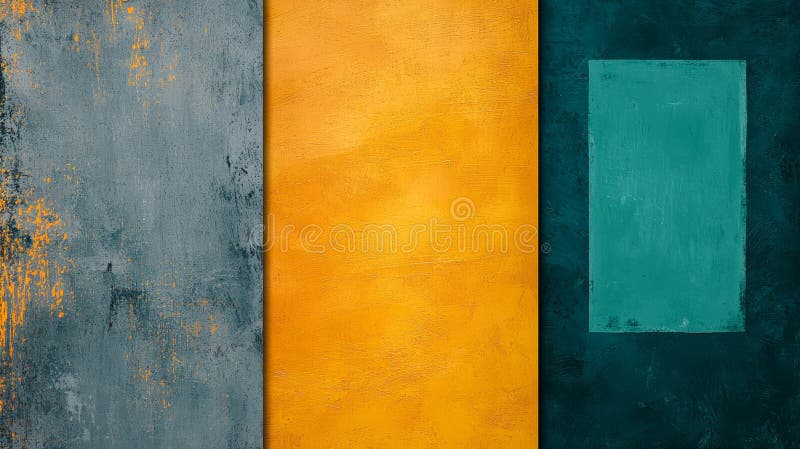 Gray, Orange and Teal Textured Surfaces are Creating a Modern Abstract ...
